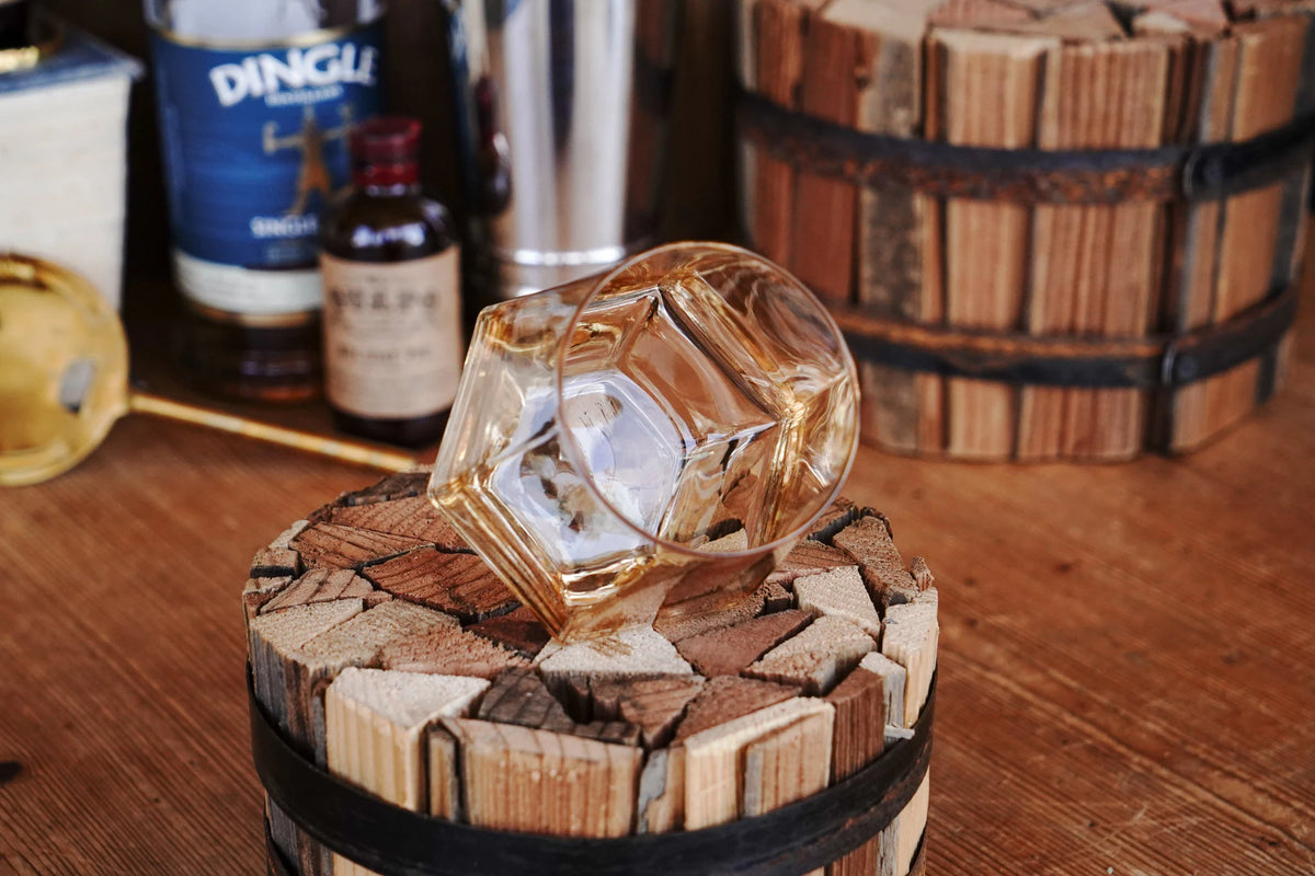 Amber Hued Diamond Vintage Styled Bourbon Glass | Backwoods Provisions